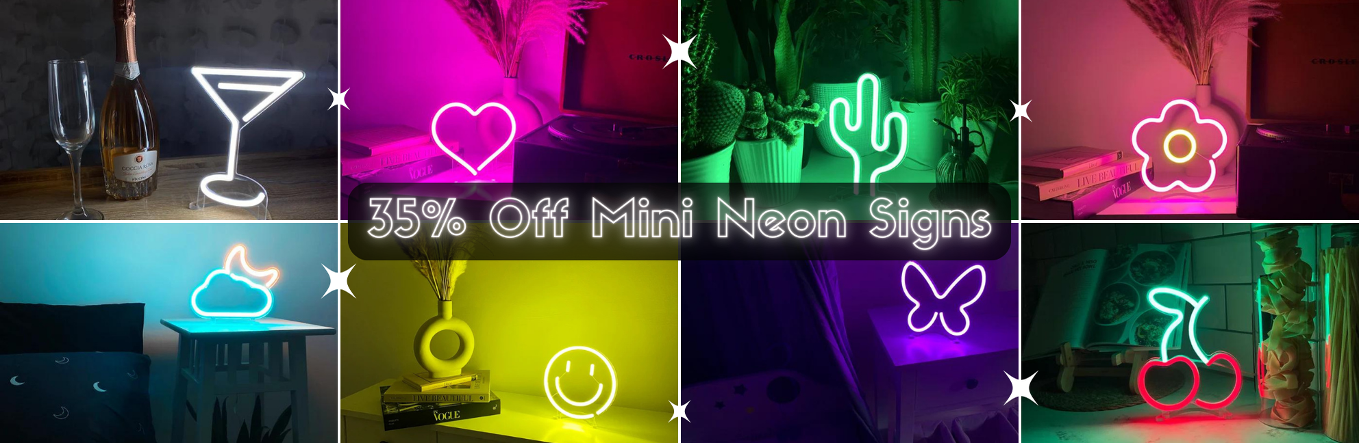 Neon Mini Icons & Emojis | Cheap Light Gifts | Neon Filter