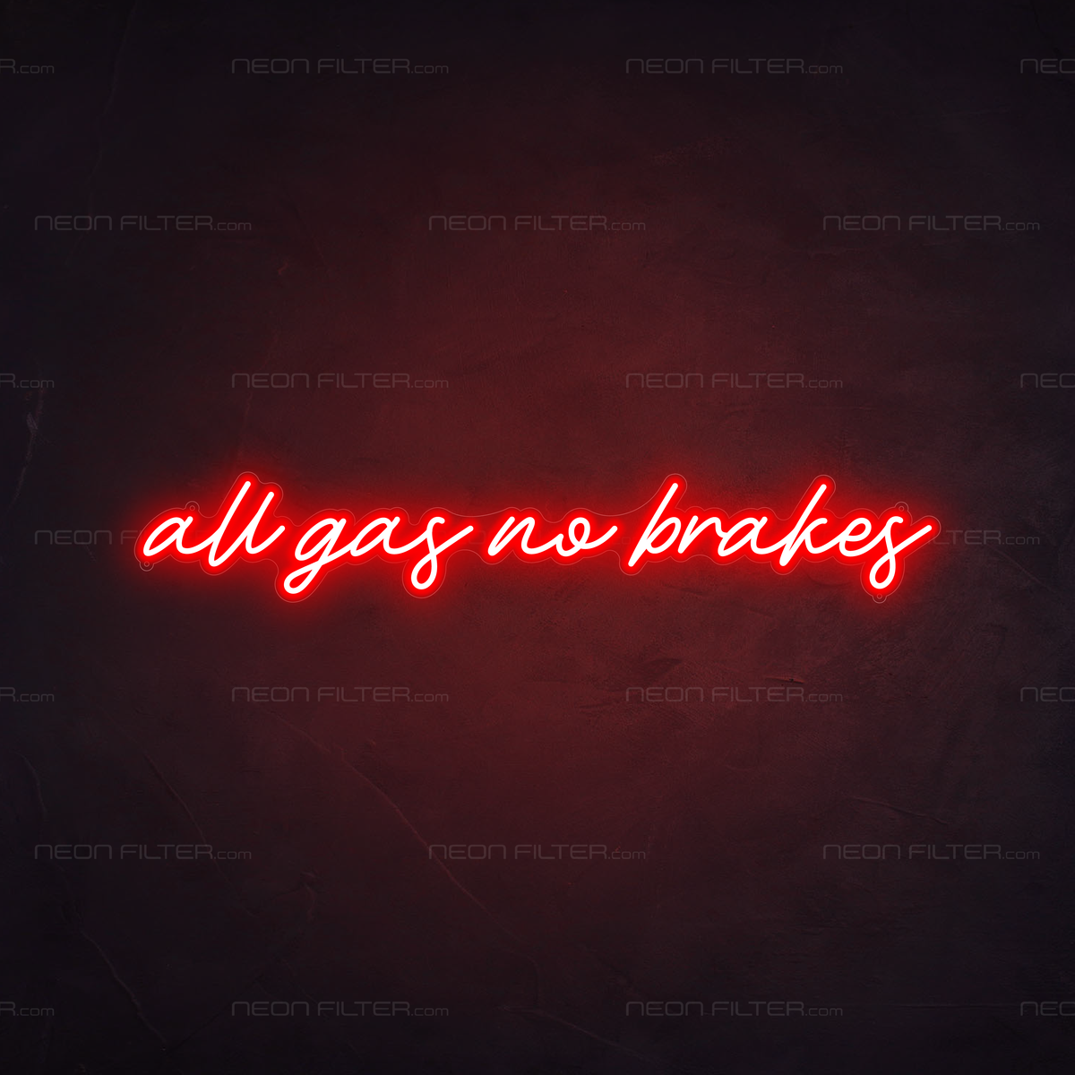 All Gas No Brakes Neon Sign — Neon Filter