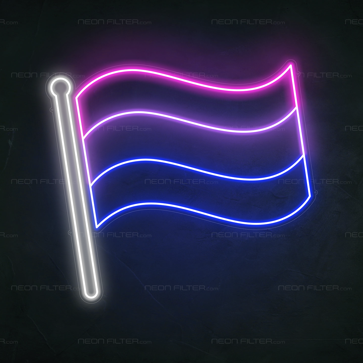 Bisexual Pride Flag Neon Sign | LGBTQ Neon Signs — Neon Filter