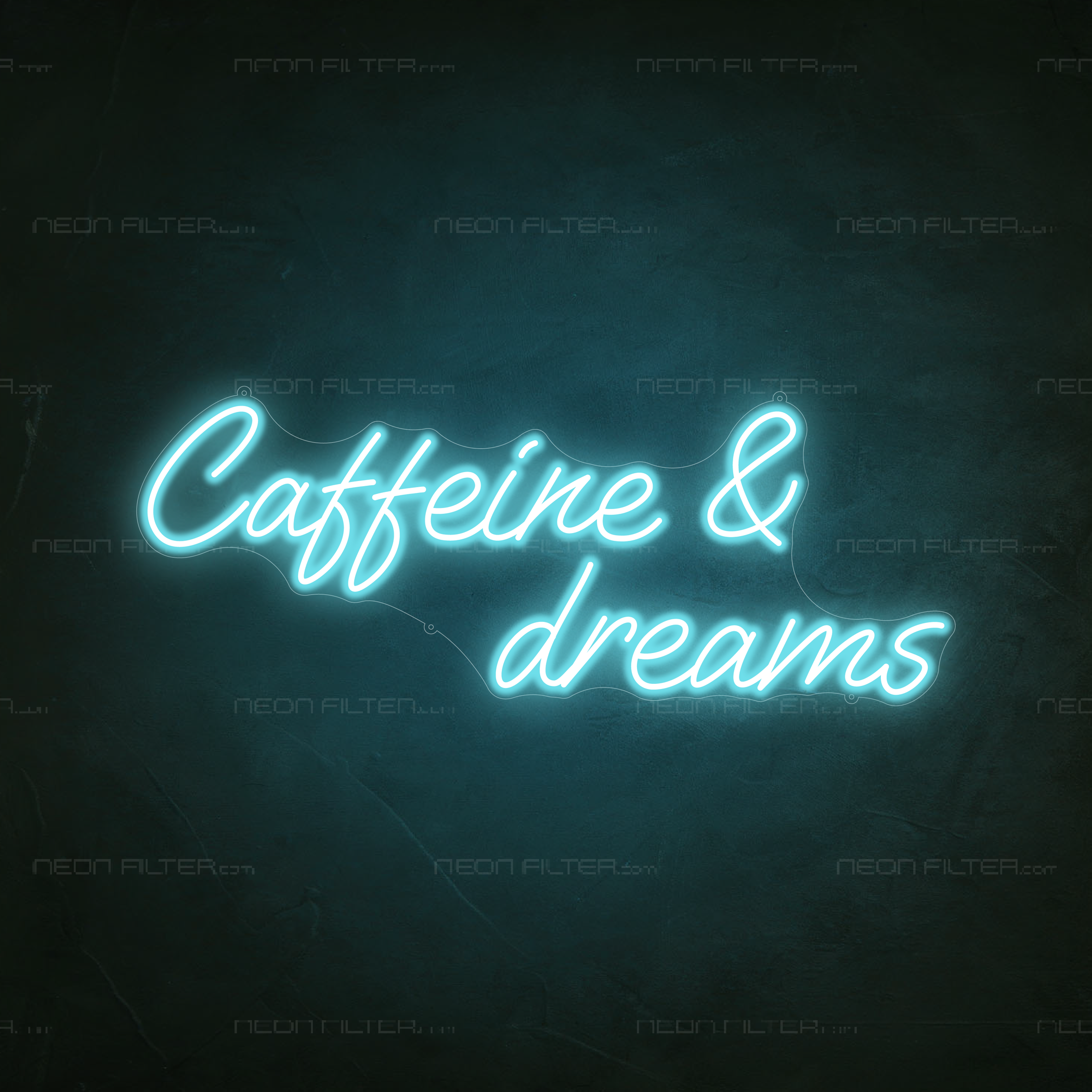 Caffeine and Dreams Neon Sign | Kitchen Neon Signs — Neon Filter