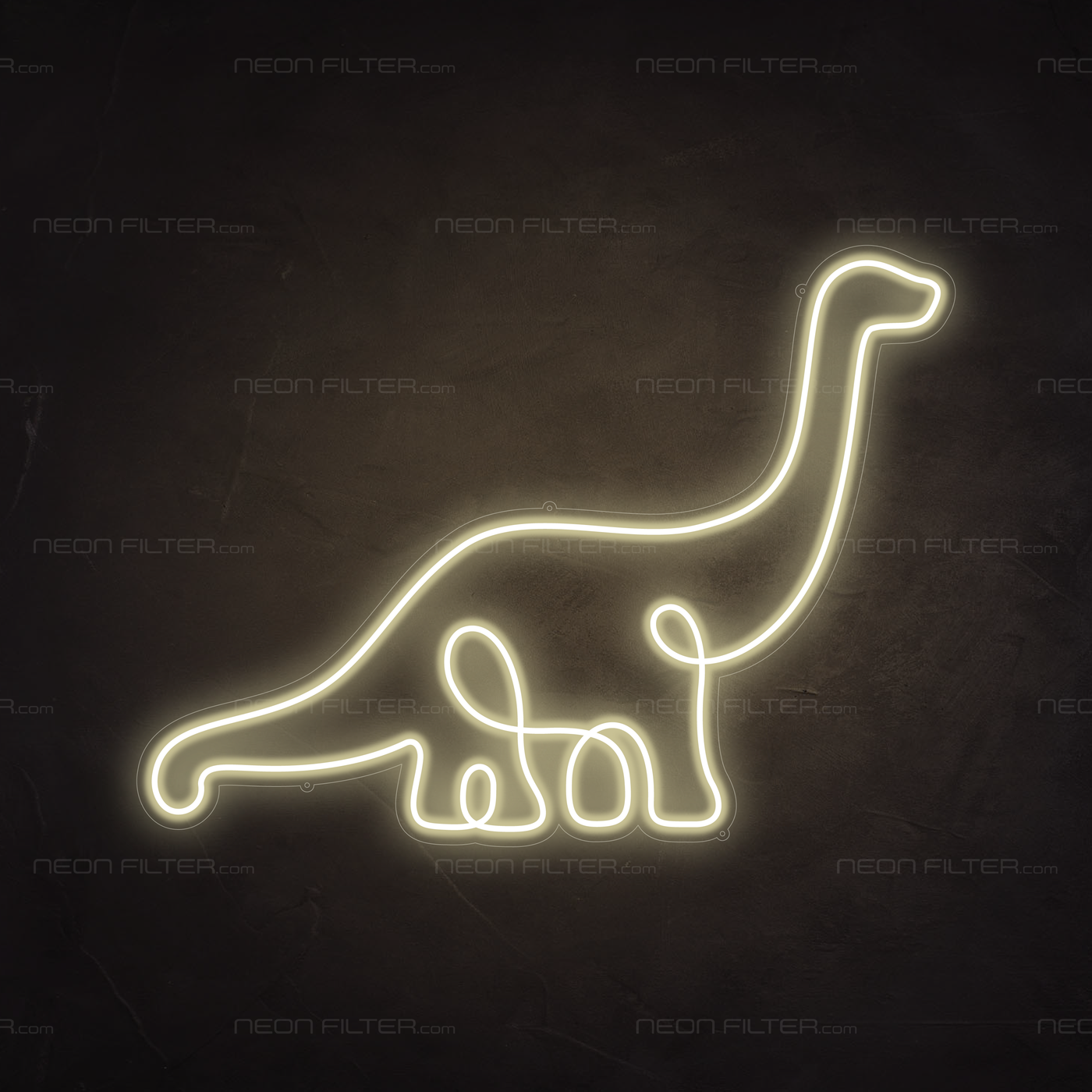 Diplodocus Dinosaur Neon Sign | Dinosaur Lights | Neon Filter