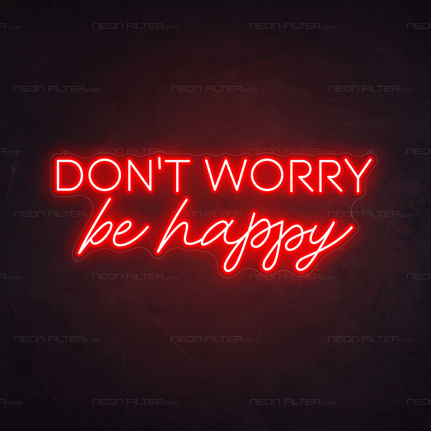 Don't Worry Be Happy Neon Sign | LED Neon Lights UK