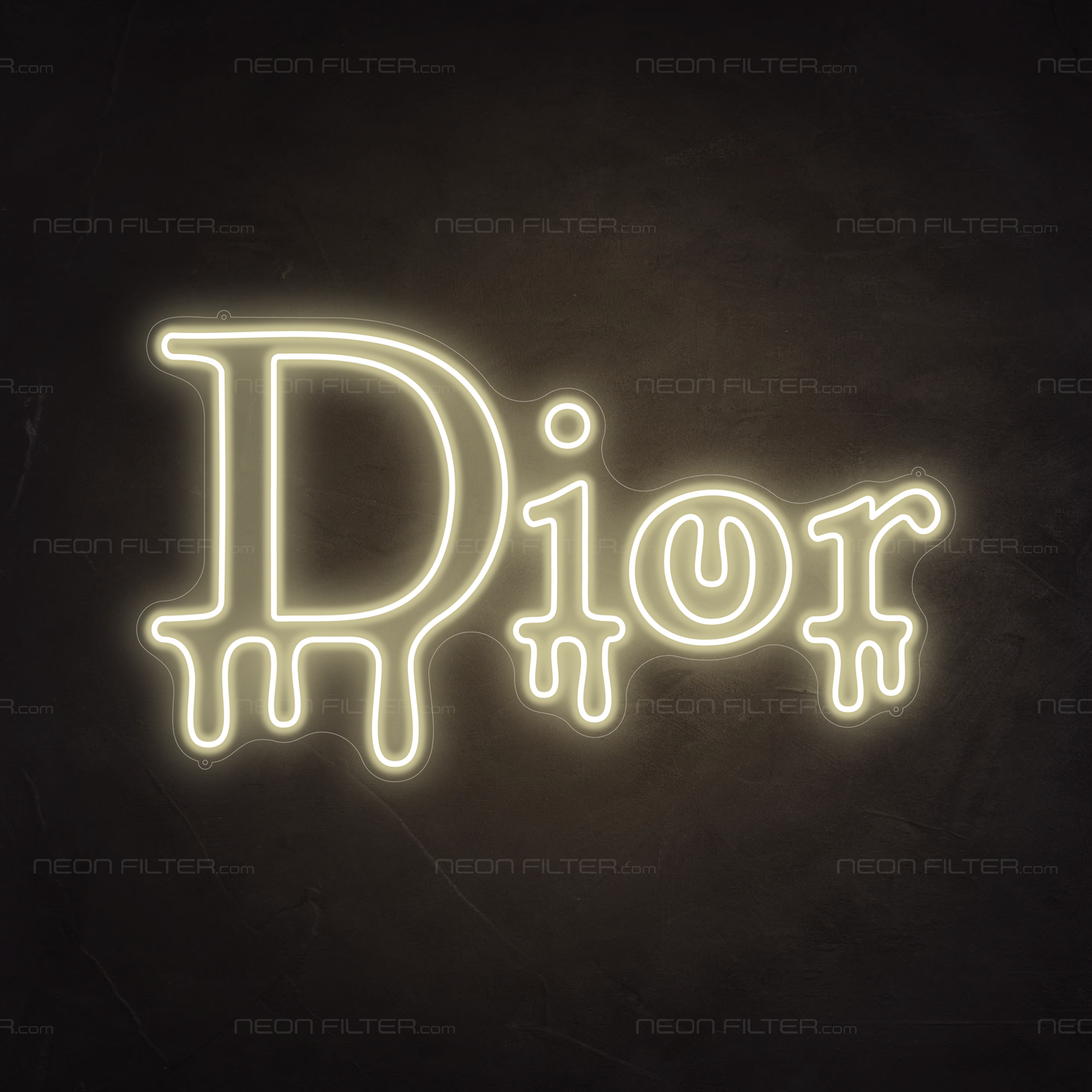 Dripping Dior Neon Sign | Iconic Fashion Neon Signs — Neon Filter