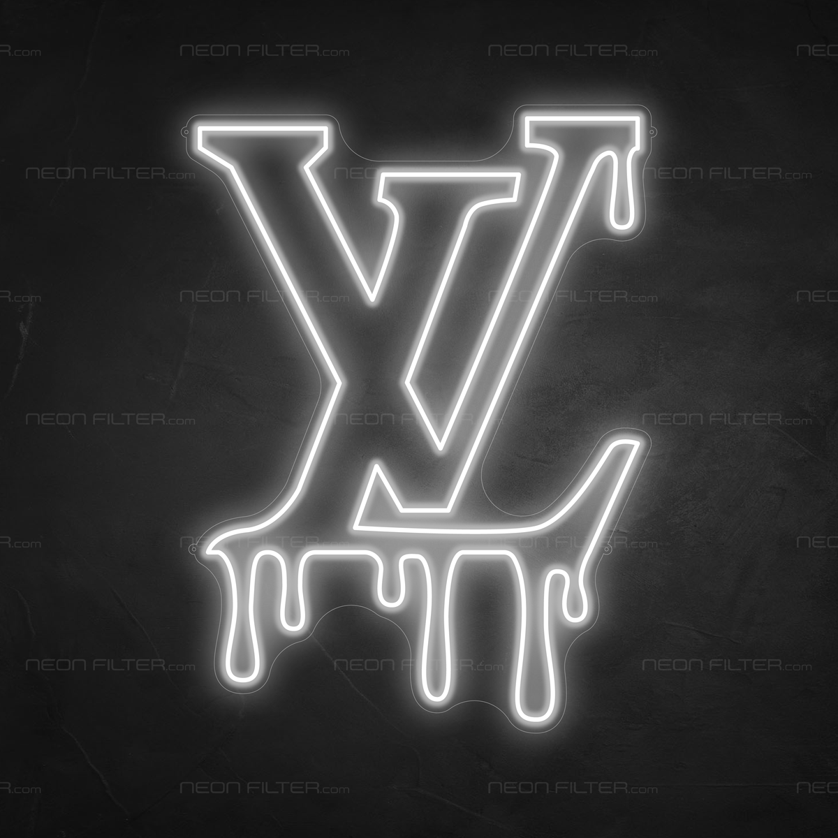 Stock Dripping LV Neon Sign | Snow White | 50 cm — Neon Filter