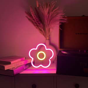 Mini Pink Flower Neon Sign | Plant Neon Signs