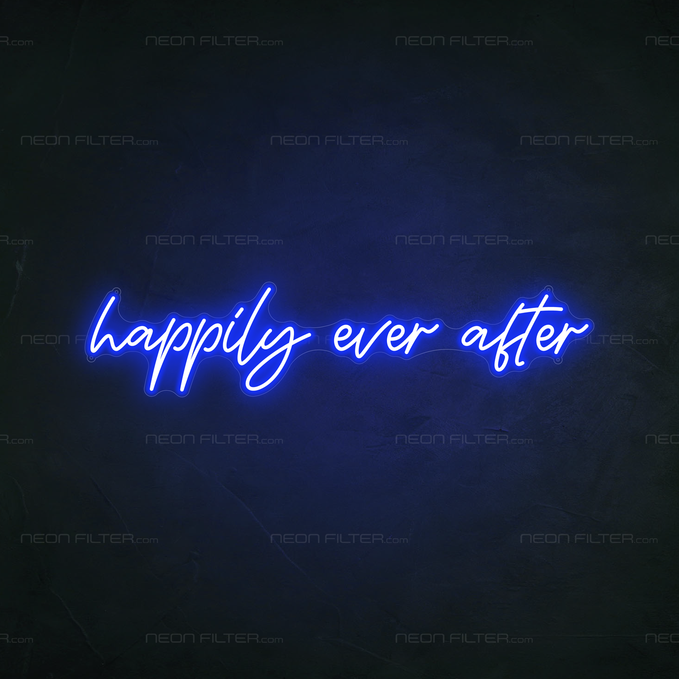 Happily Ever After Neon Sign Single Line | Wedding Neon Lights — Neon ...