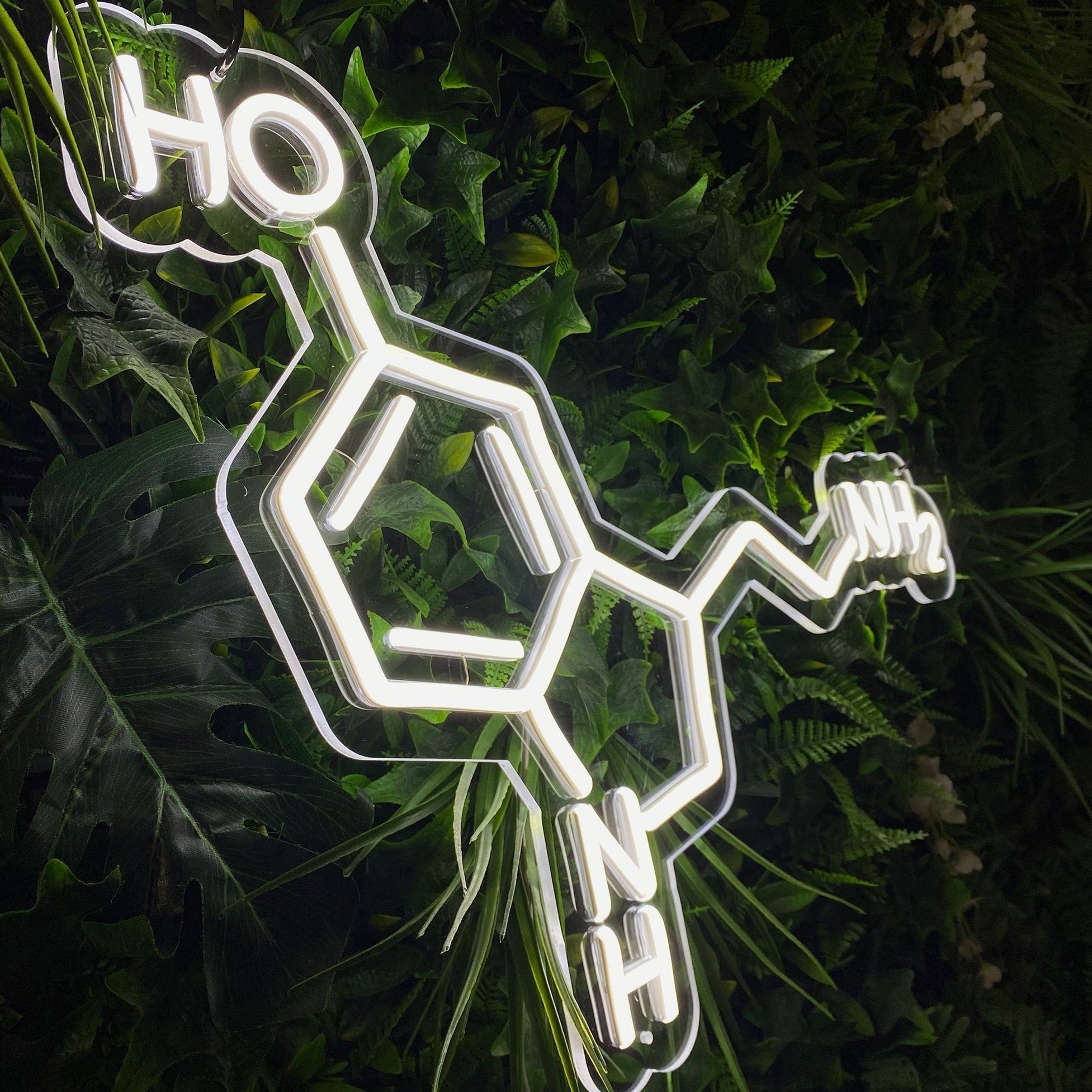 Serotonin Molecule Neon Sign | Happy Neon Lights — Neon Filter