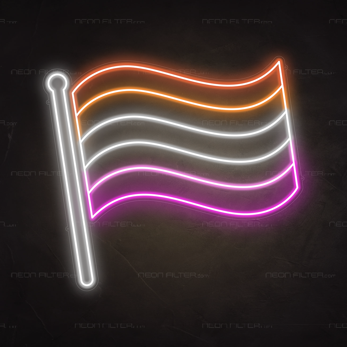 Lesbian Pride Flag Neon Sign | LGBTQIA+ Lights — Neon Filter