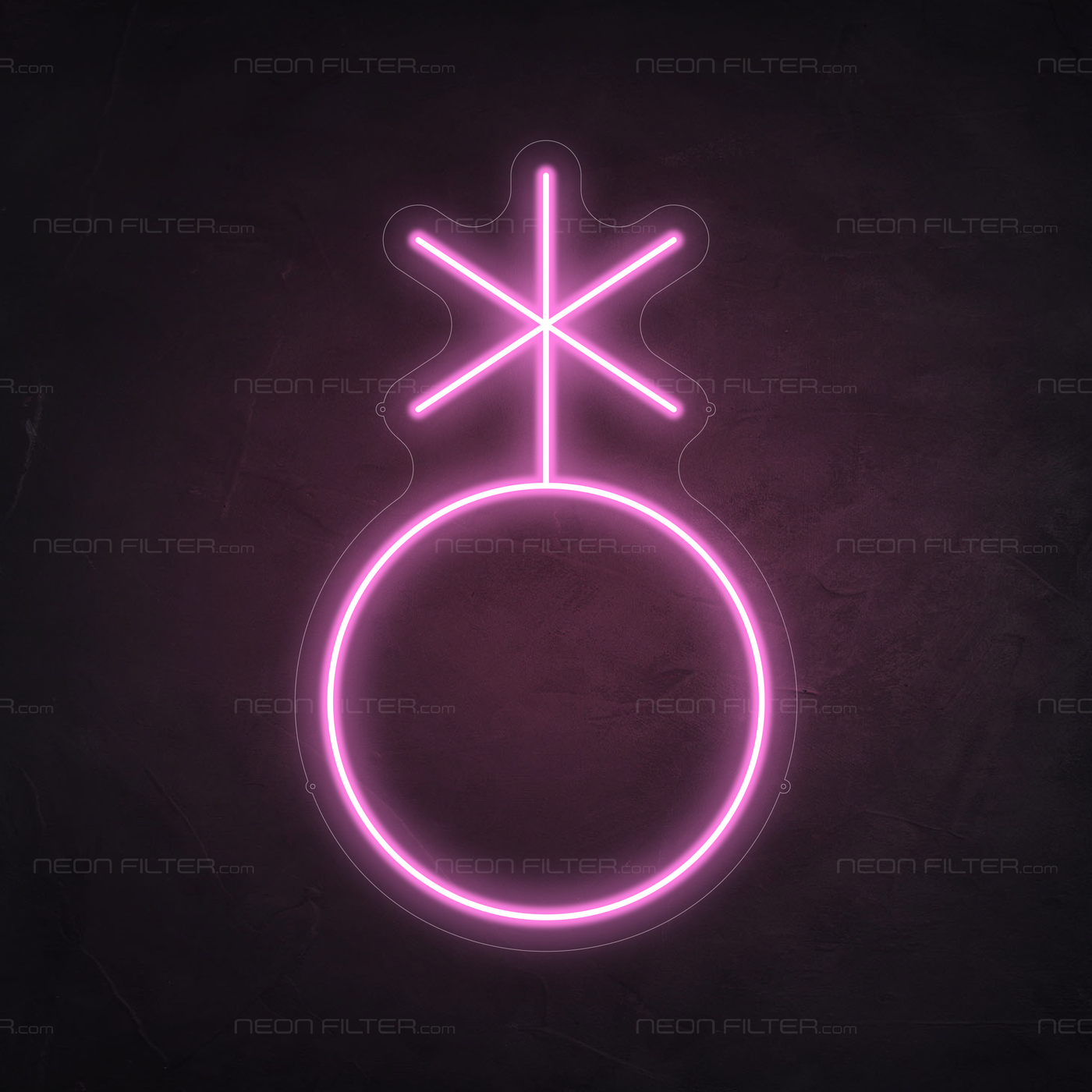 Non-Binary Symbol Neon Sign | LGBTQIA+ Neon Signs