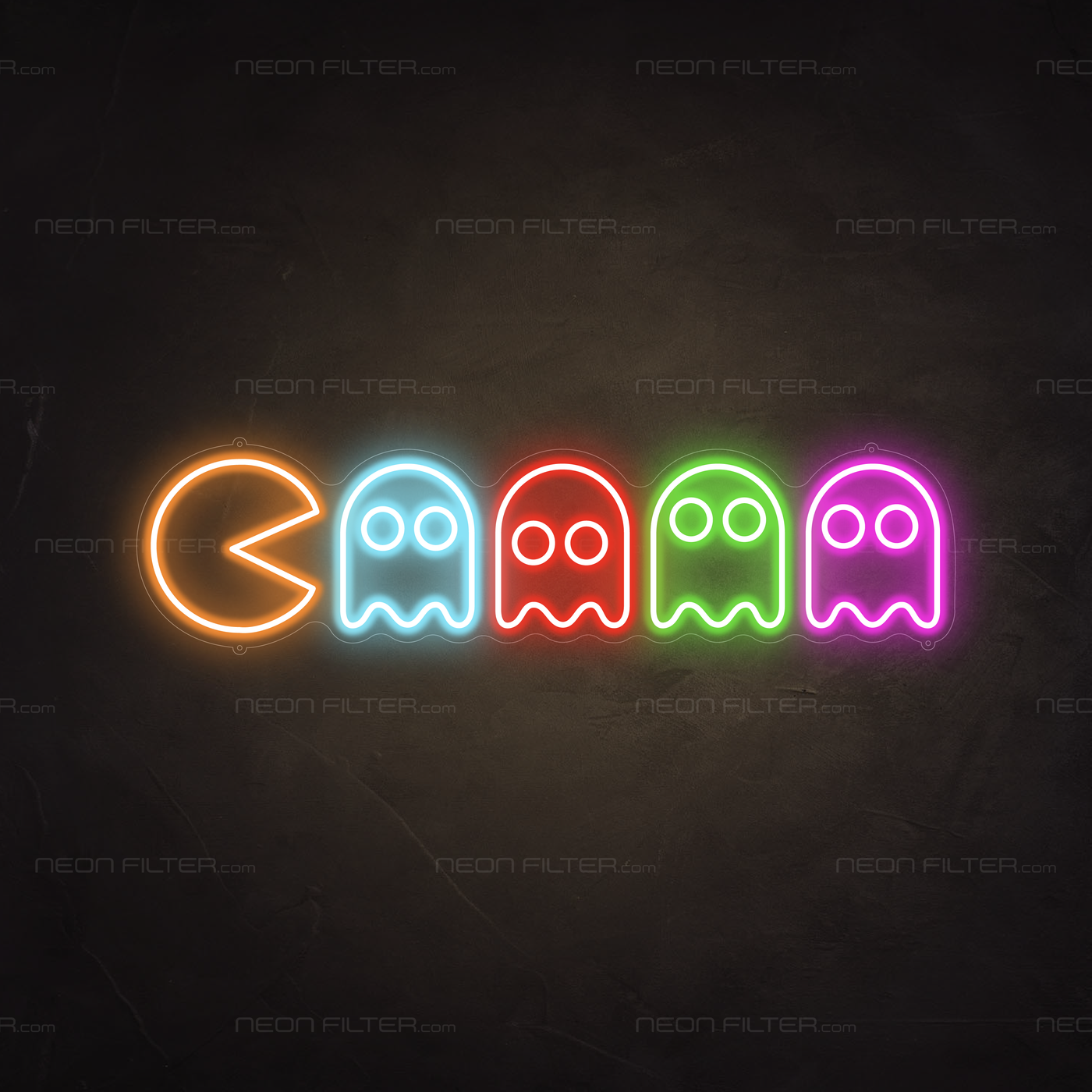 Pac-Man Neon Sign | Gamer Signs | Retro Neon Signs — Neon Filter
