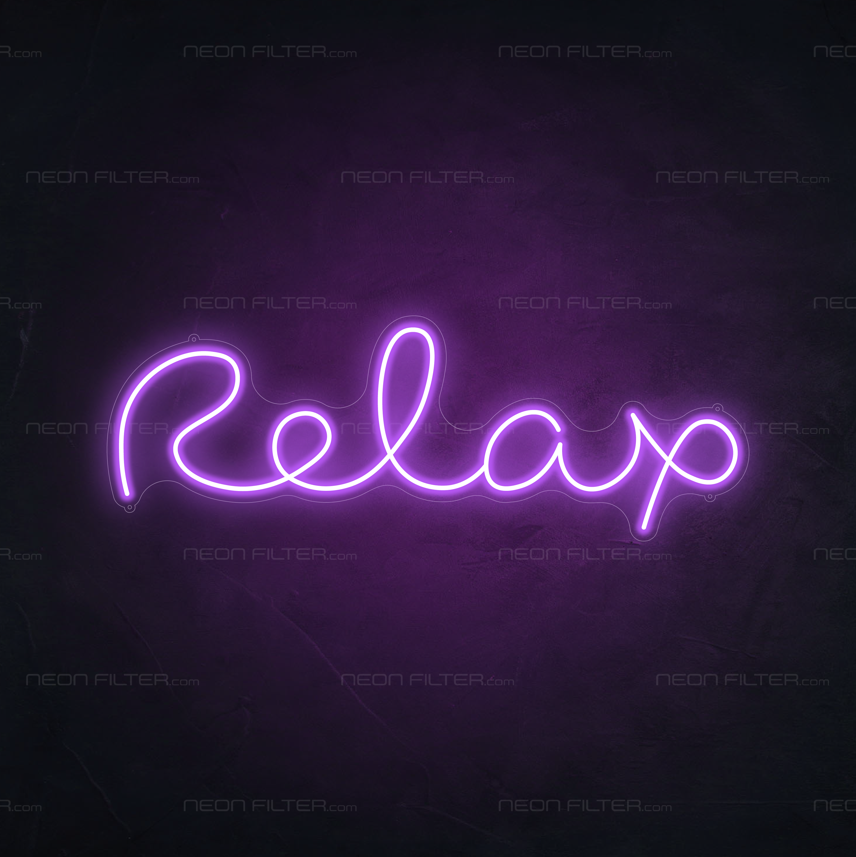 Relax Neon Sign | Love Island Signs — Neon Filter