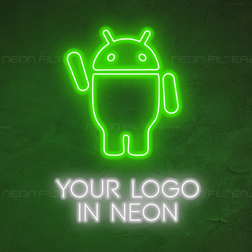 Custom Neon Logo - LED Neon Sign - 12 Vibrant Colours (Android Example ...