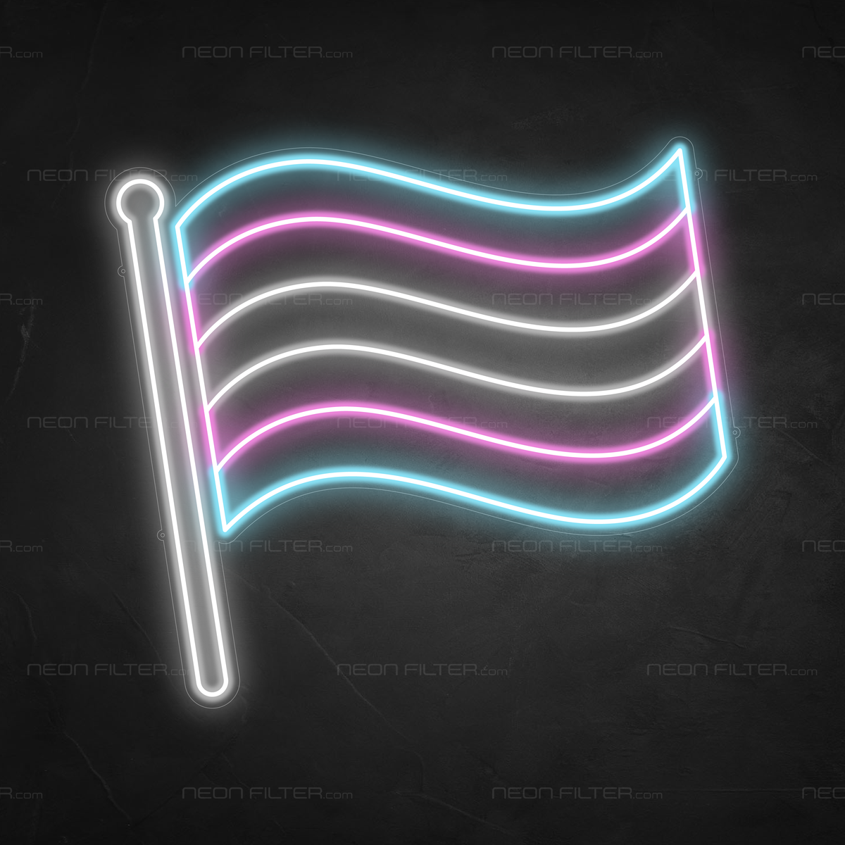 Transgender Pride Flag Neon Sign | LGBTQIA+ Neon Lights — Neon Filter
