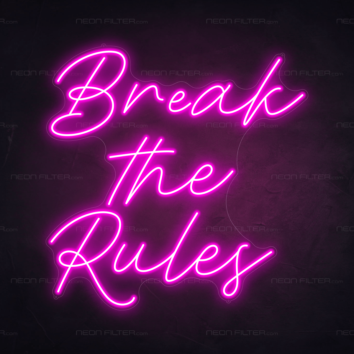 Break the Rules Neon Sign | LED Neon Lights UK