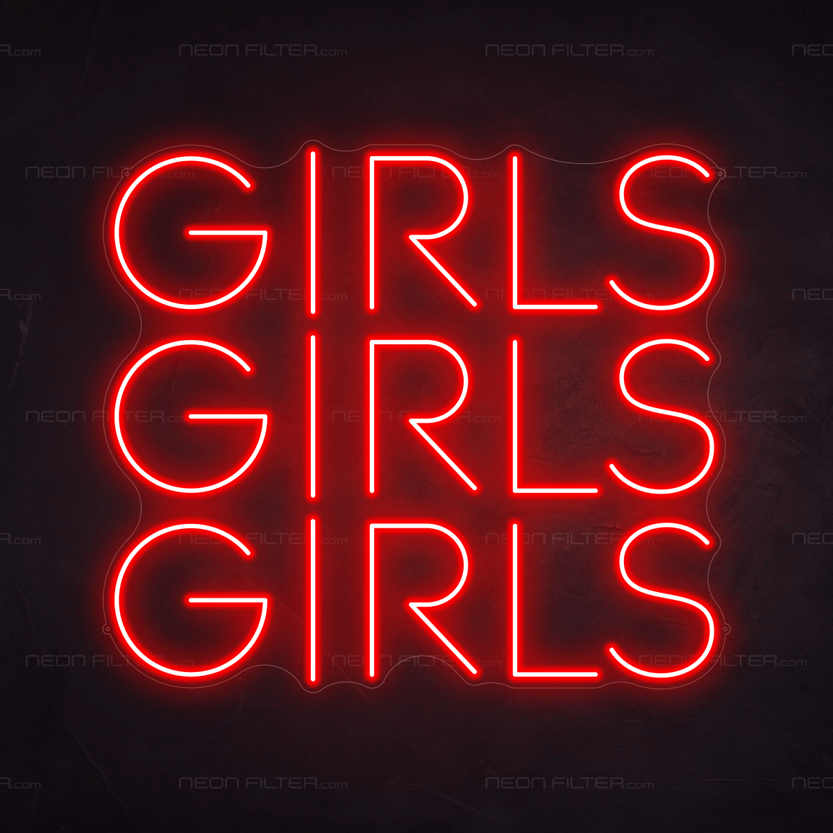 Girls Girls Girls Neon Sign | Retro Neon Signs — Neon Filter