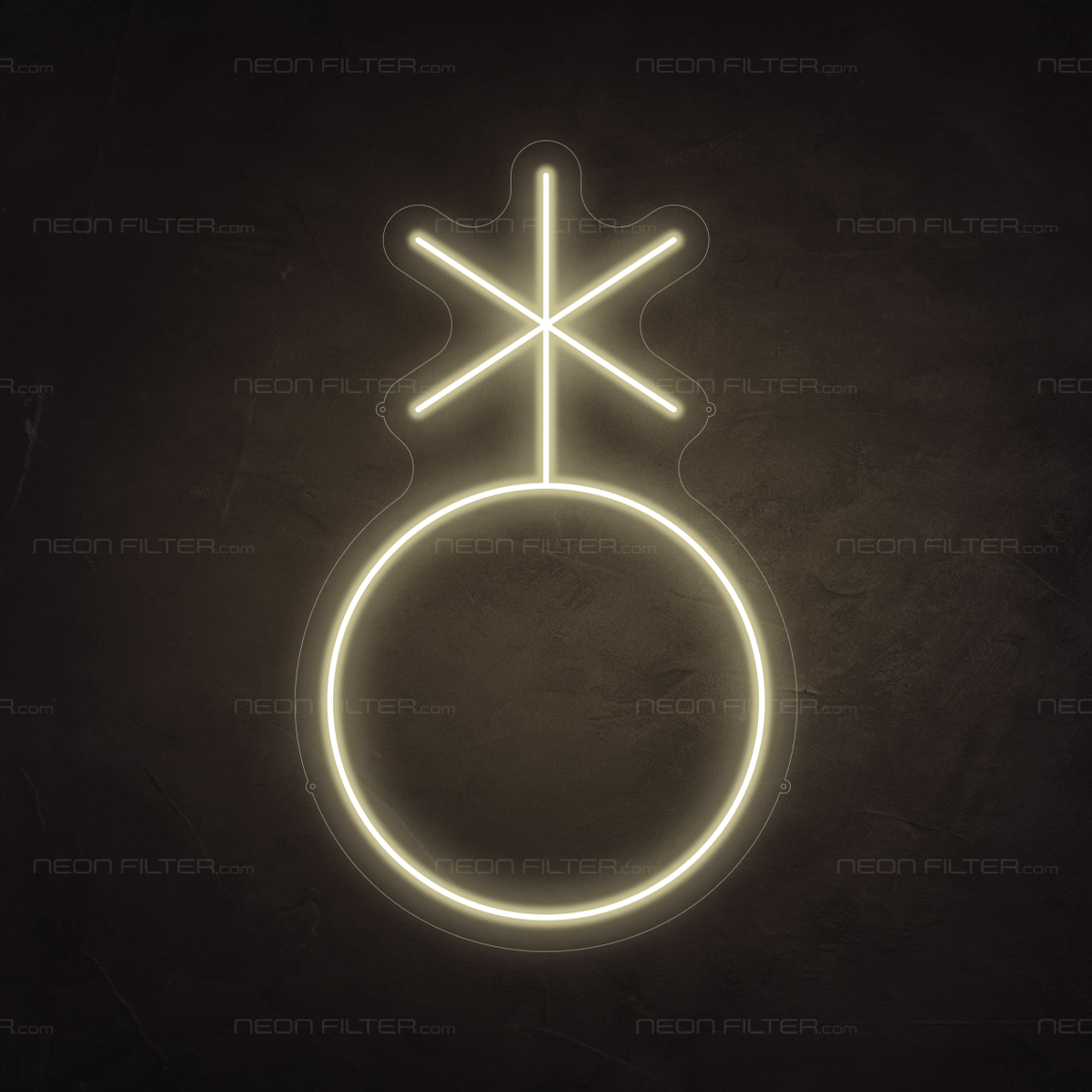 Non-Binary Symbol Neon Sign | LGBTQIA+ Neon Signs — Neon Filter