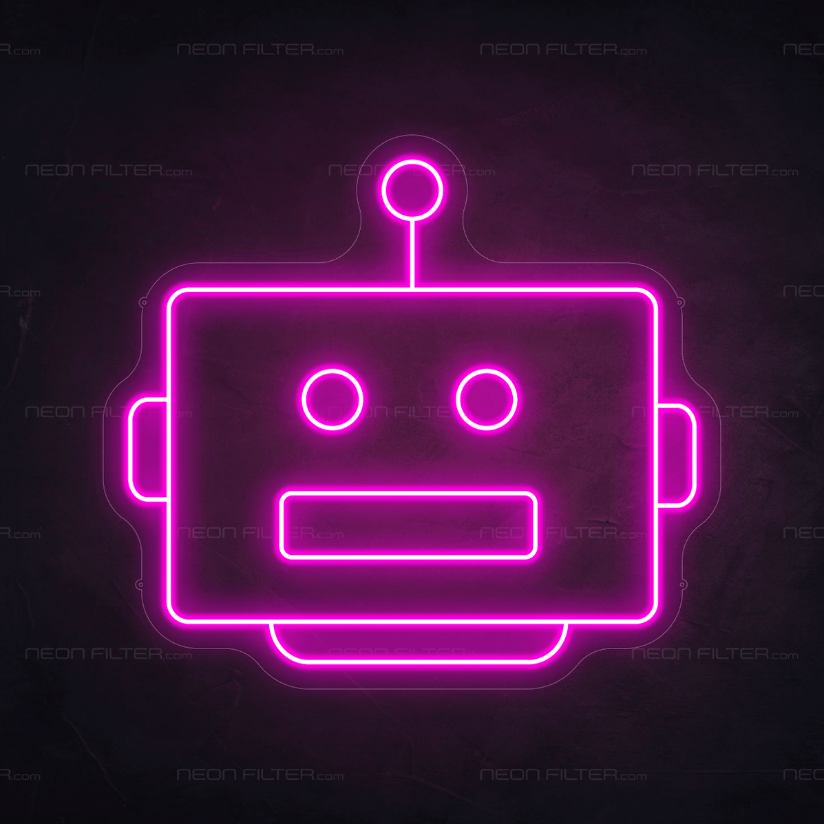 Robot Head Neon Sign | Kid's Bedroom Lights — Neon Filter