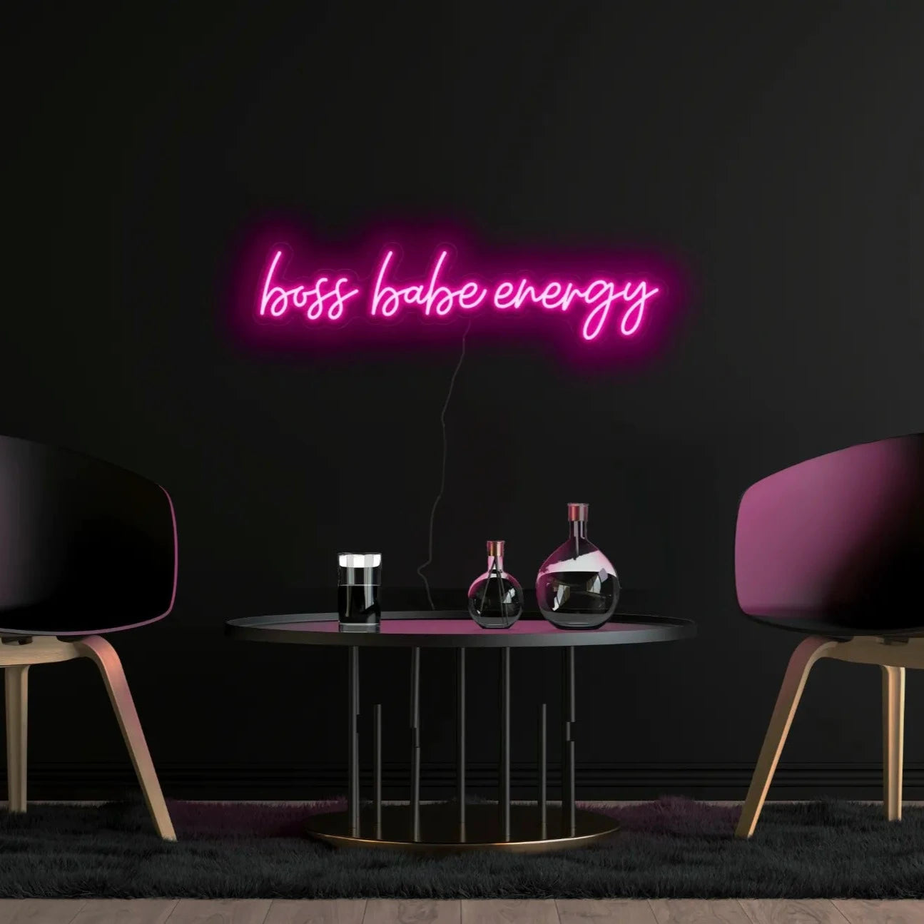 Boss Babe Energy Neon Sign | LED Neon Lights | Neon Filter