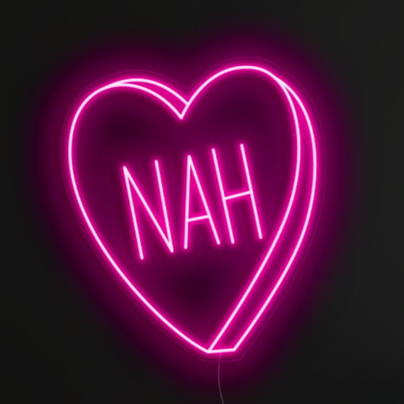 Nah Heart Neon Sign
