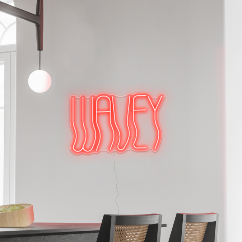 Wavey Neon Sign