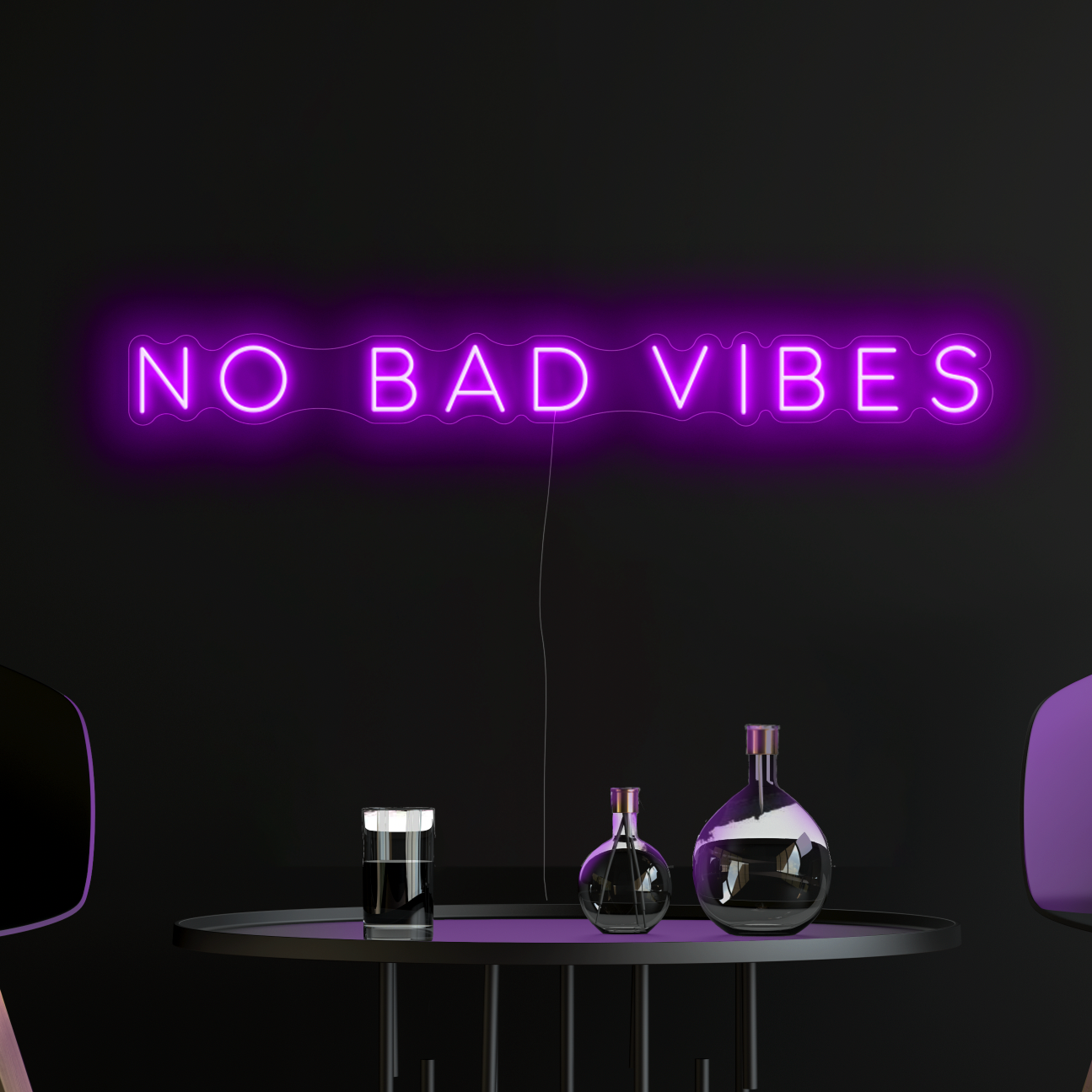 'No Bad Vibes' Neon Sign | LED Neon Lights UK