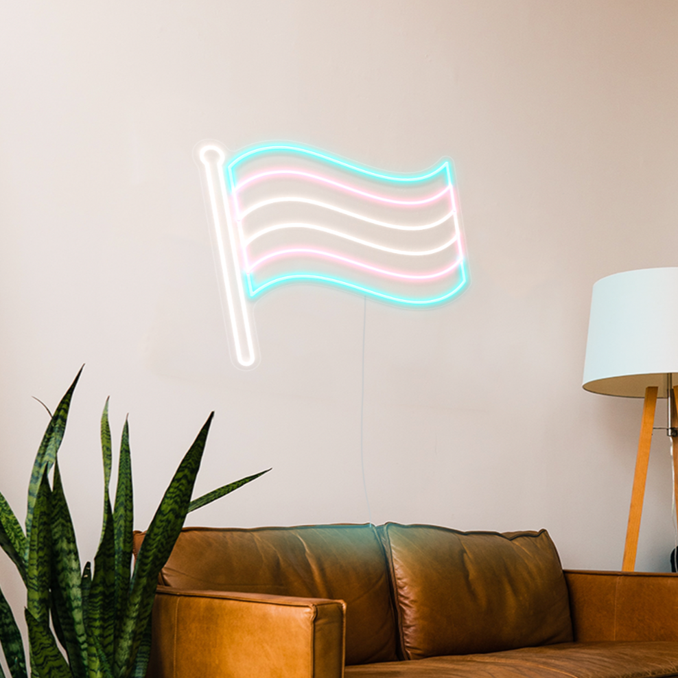 Transgender Pride Flag Neon Sign