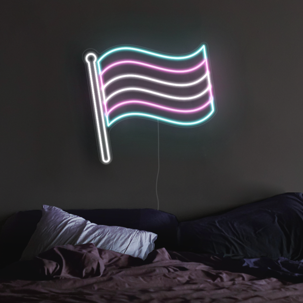 Transgender Pride Flag Neon Sign