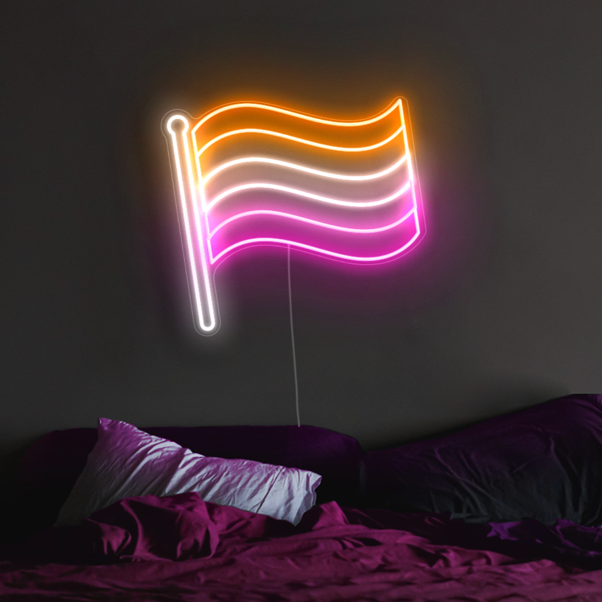 Lesbian Pride Flag Neon Sign