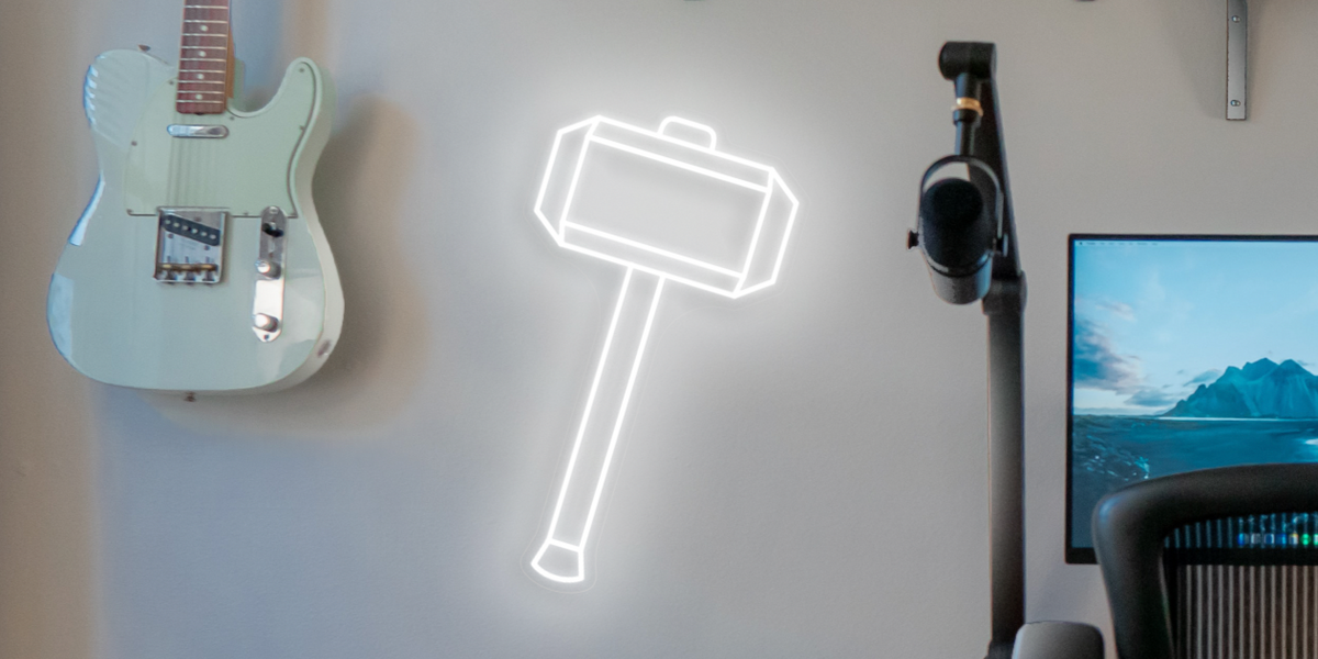 Thor's Hammer Neon Sign
