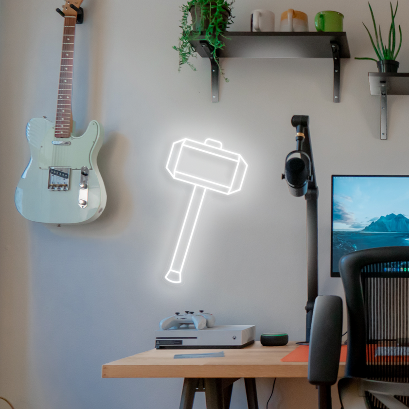 Thor's Hammer Neon Sign